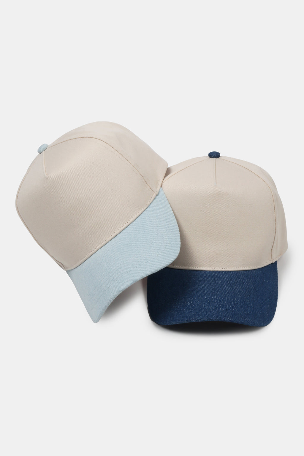 Denim Brim 5 Panel Two-Tone Baseball Cap – David and Young Wholesale