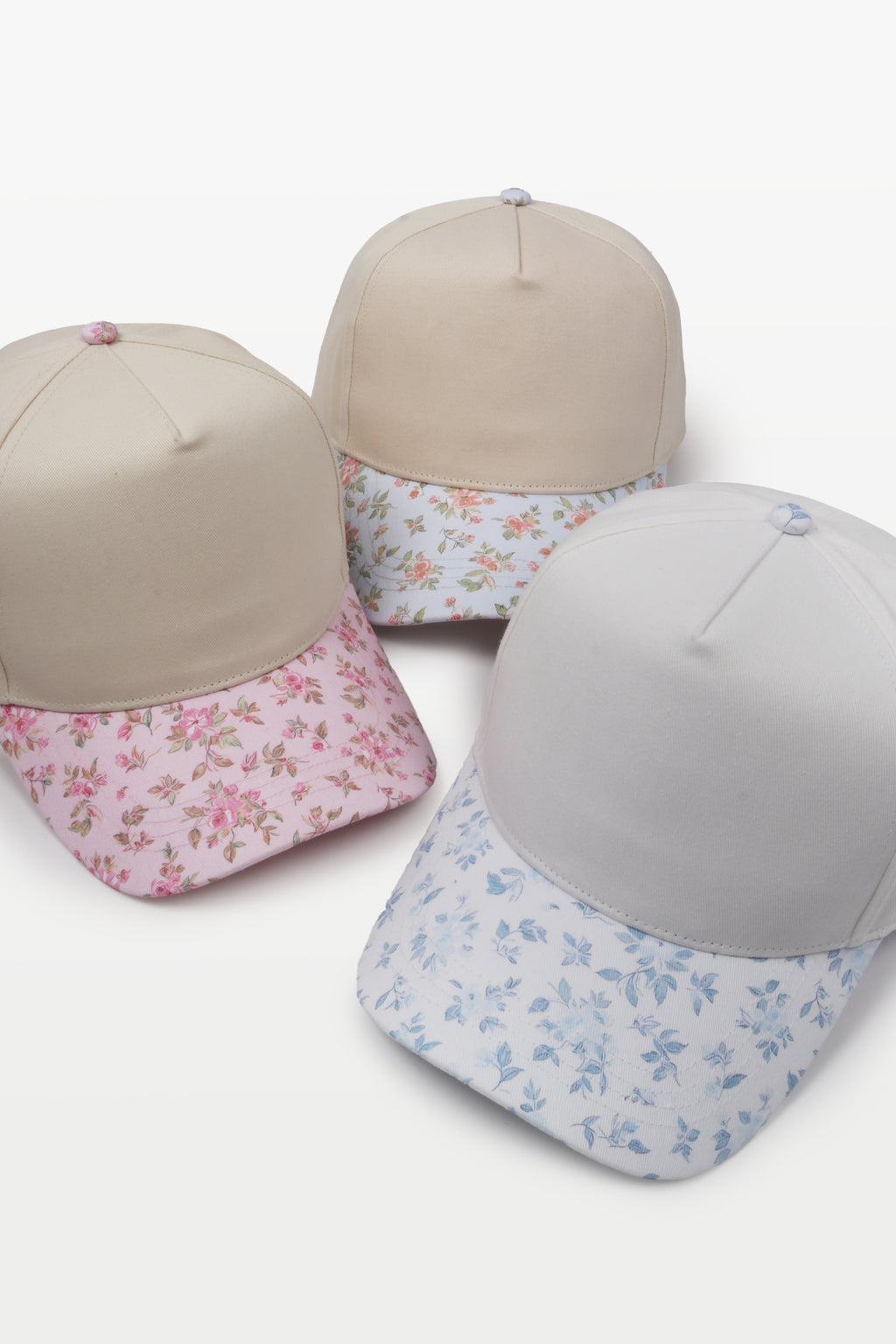 Floral Print Brim Two-Tone Baseball Cap – David and Young Wholesale